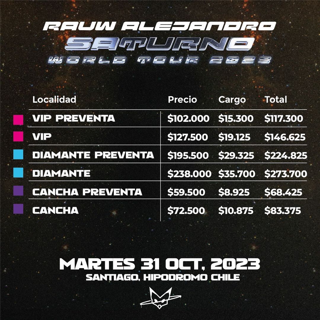 Rauw Alejandro volverá a Chile en Halloween con el 'Saturno World Tour'